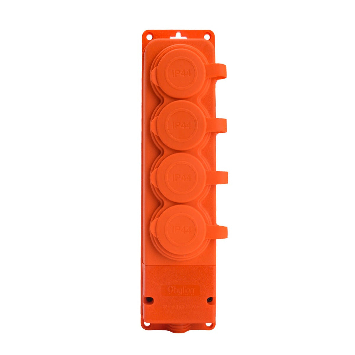 4x rubber socket "rubber" orange with cover hermetic IP44, 250V, 16A ...